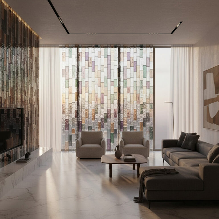 Colored Textured Glass Panels ORNVITRUM - YZ0COTR - Crafta Forms