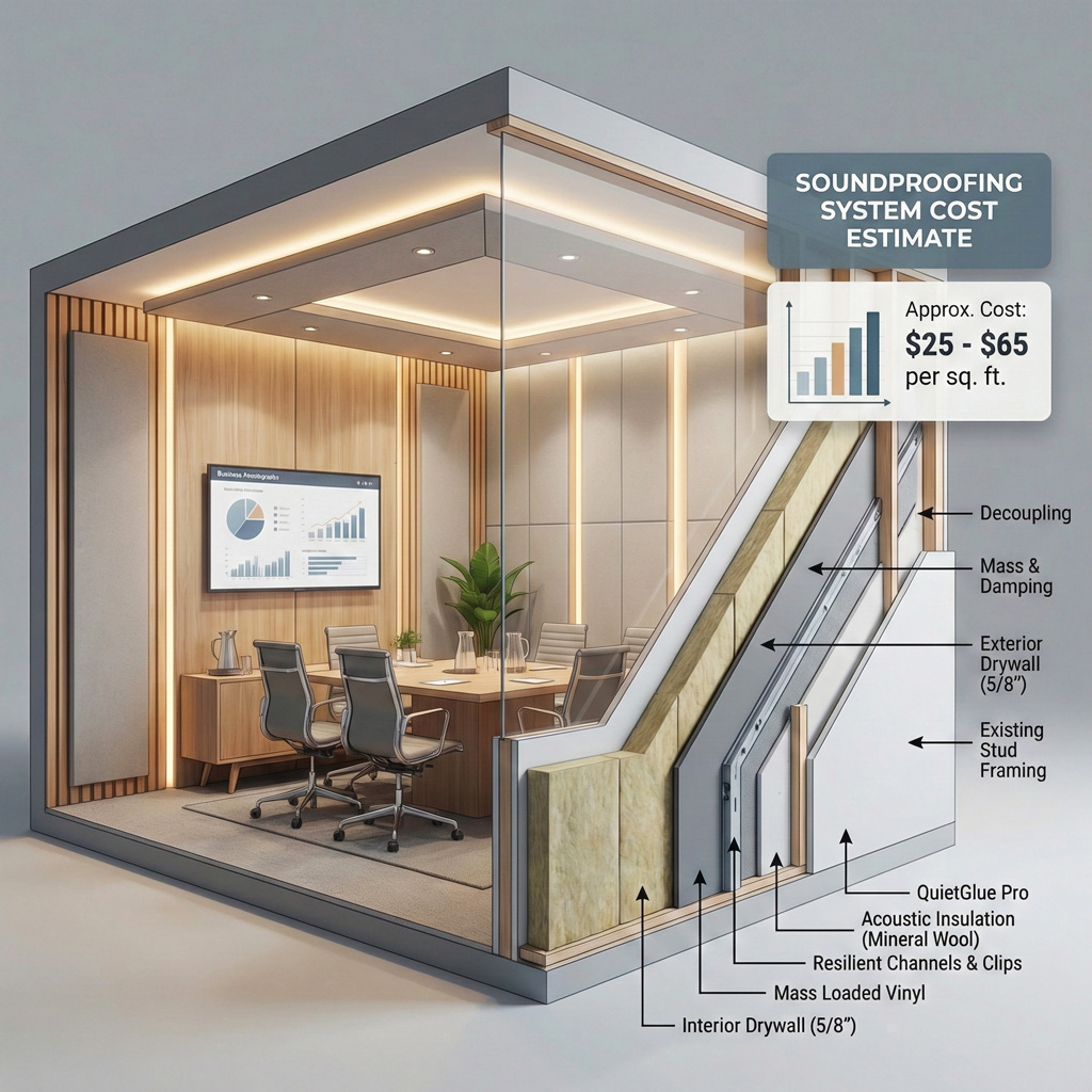 Soundproofing Cost Calculator: How Much Does Soundproofing Cost?